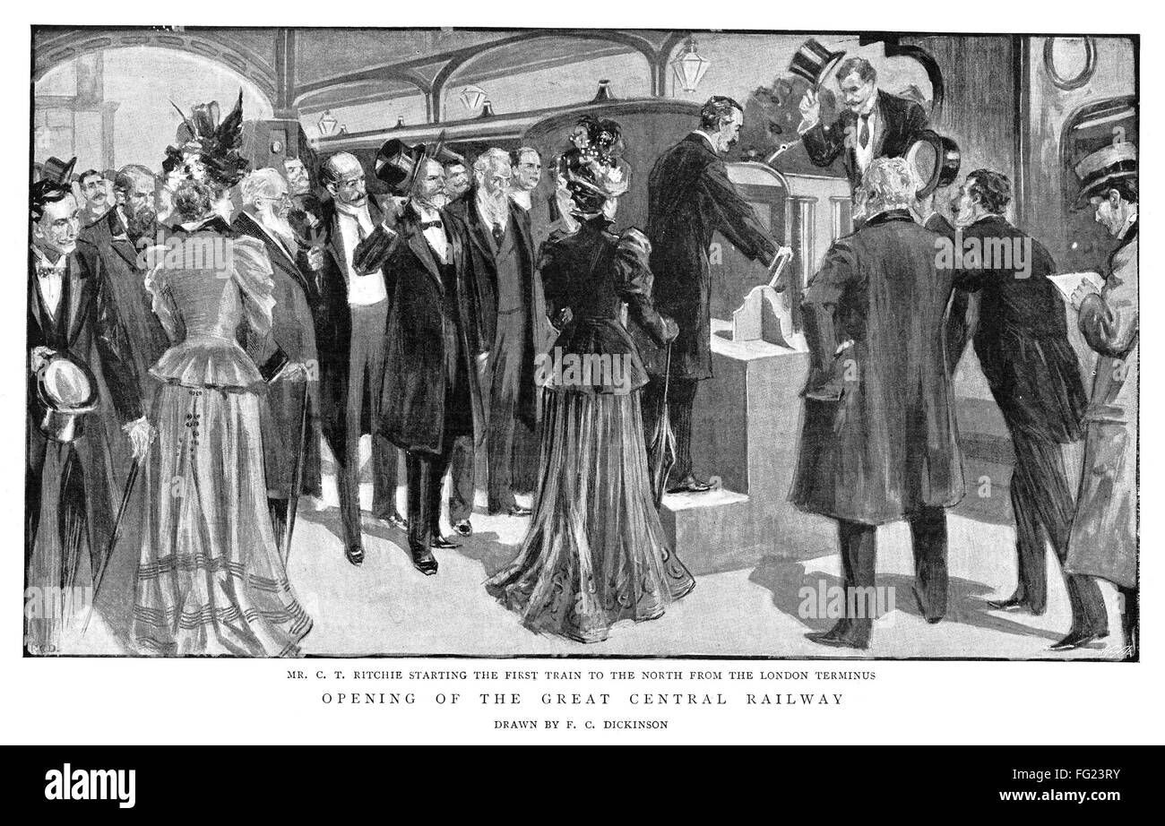 ENGLAND: RAILROAD, 1899. /n'Opening of the Great Central Railway - Mr ...