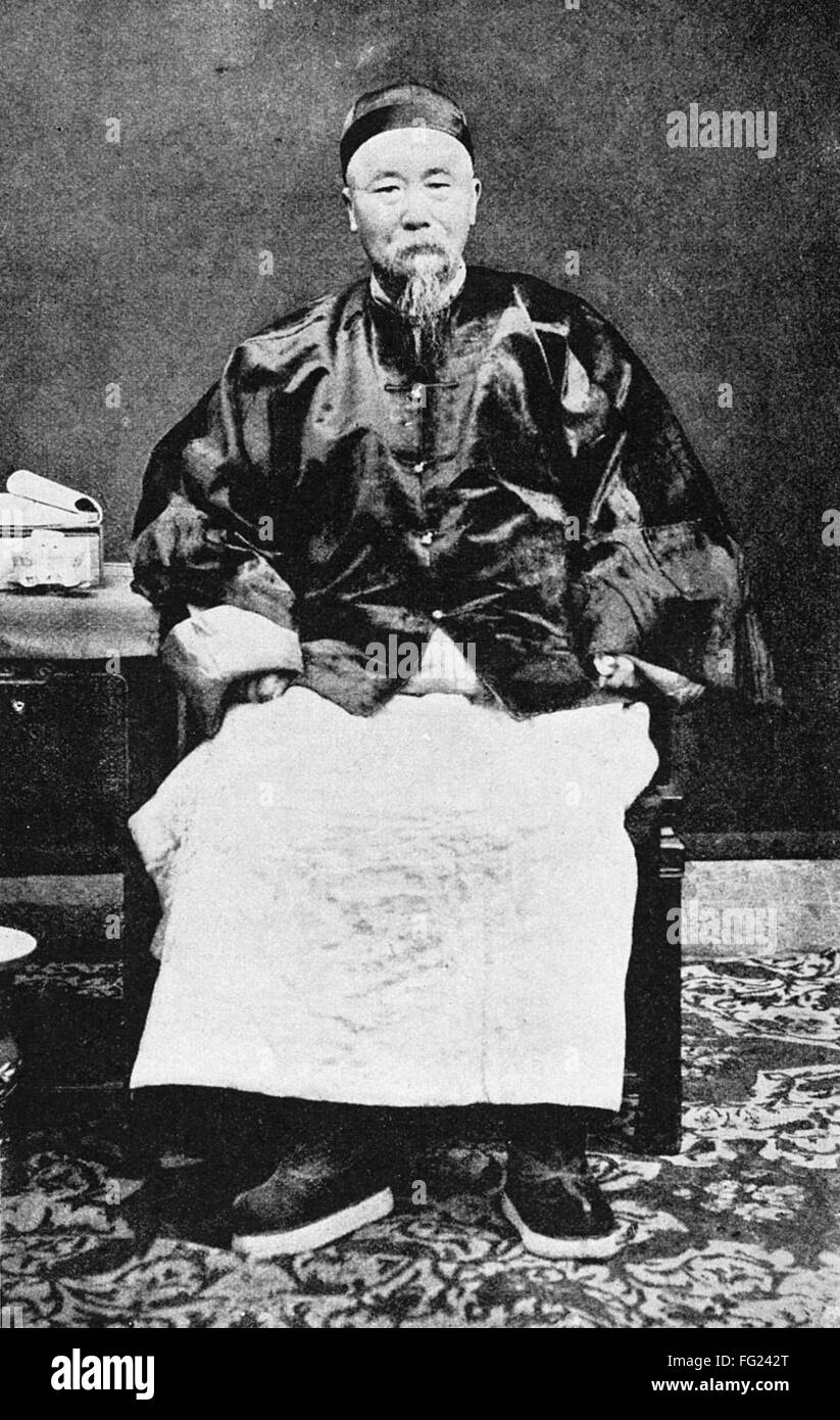 LI HONGZHANG (1823-1901). /nChinese statesman and general. Photographed ...