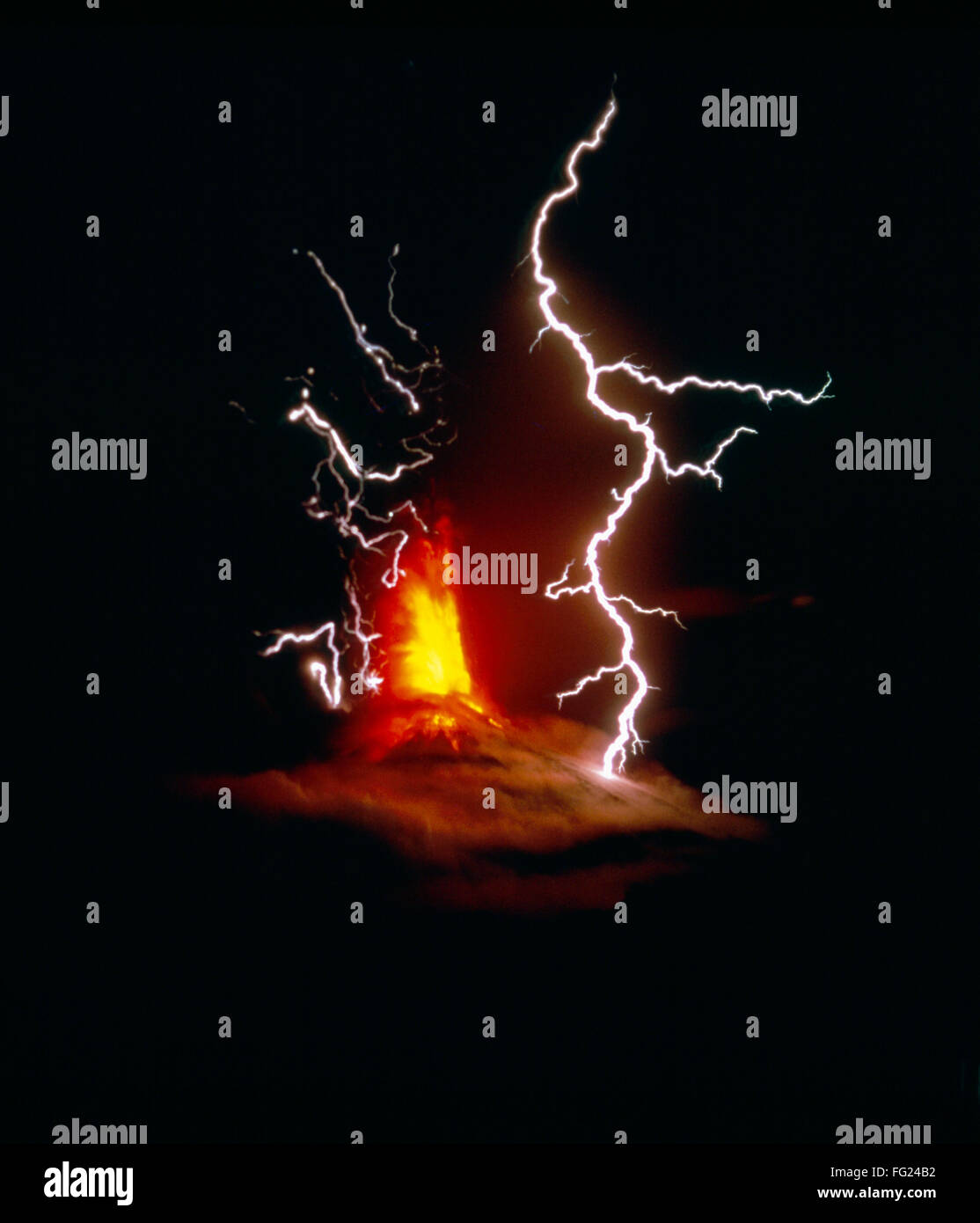 GUATEMALA: VOLCANO, 1974. /nEruption of Volcßn de Fuego (Volcano of ...