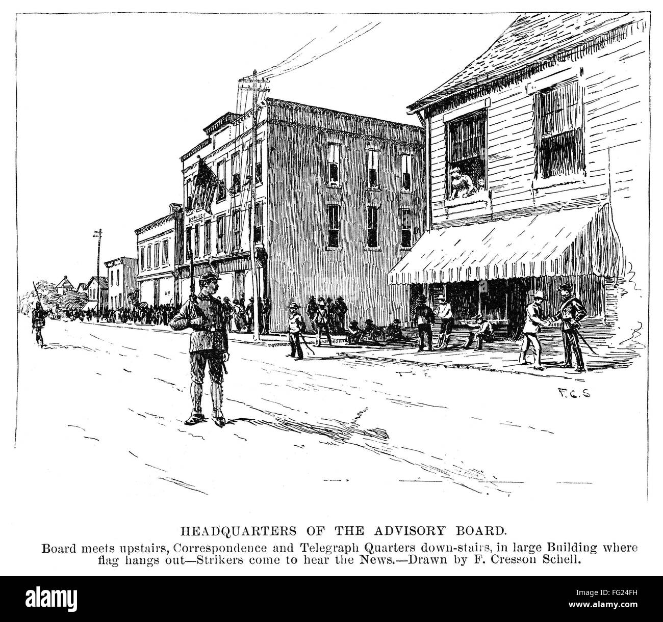 HOMESTEAD STRIKE, 1892. /nHeadquarters of the Advisory Board, where ...