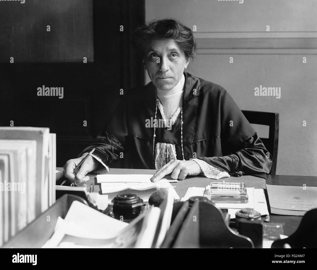 JULIA LATHROP (1858-1932). /nAmerican social reformer and director of ...