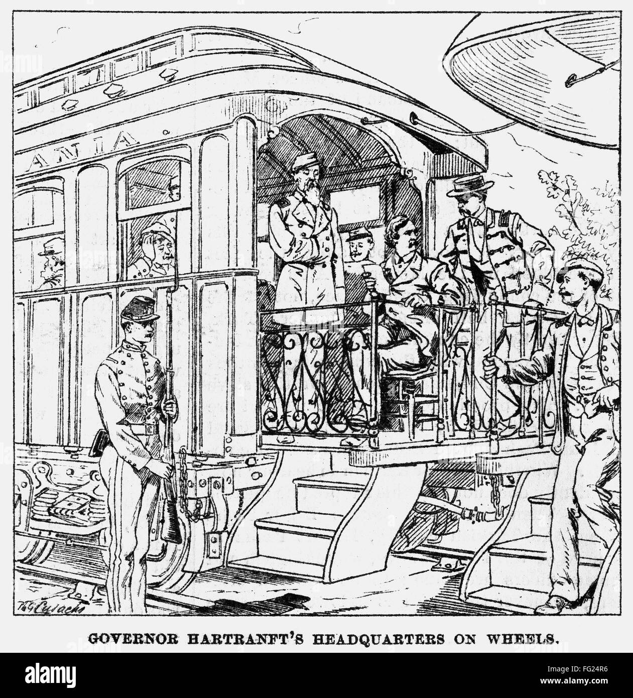 GREAT RAILROAD STRIKE, 1877. /nPennsylvania Governor John F. Hartranft ...