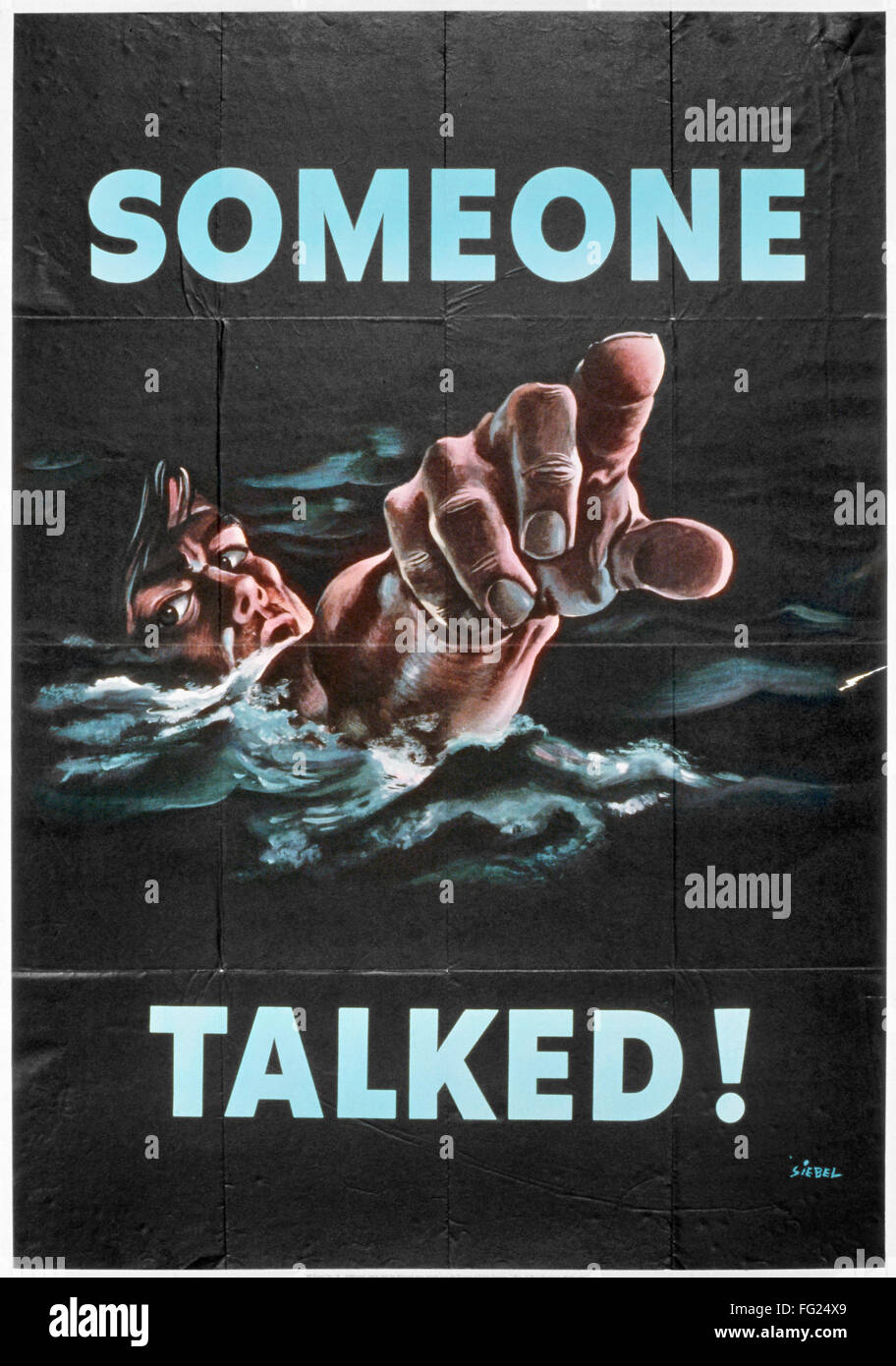 WORLD WAR II POSTER, 1942. /n'Someone Talked!' Poster by Frederick ...