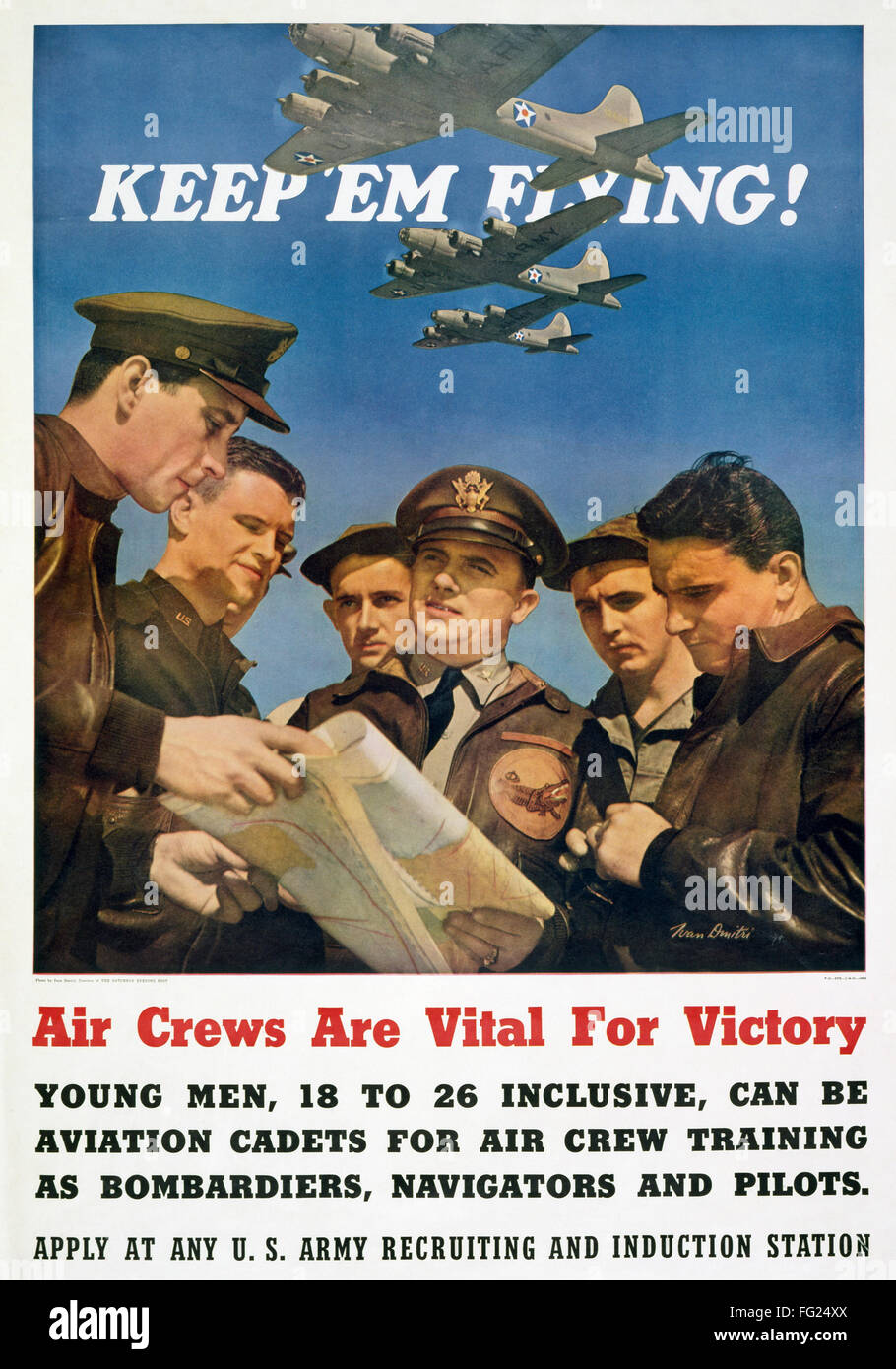 WORLD WAR II: POSTER, 1942./n'Keep 'em flying! Air crews are vital for ...