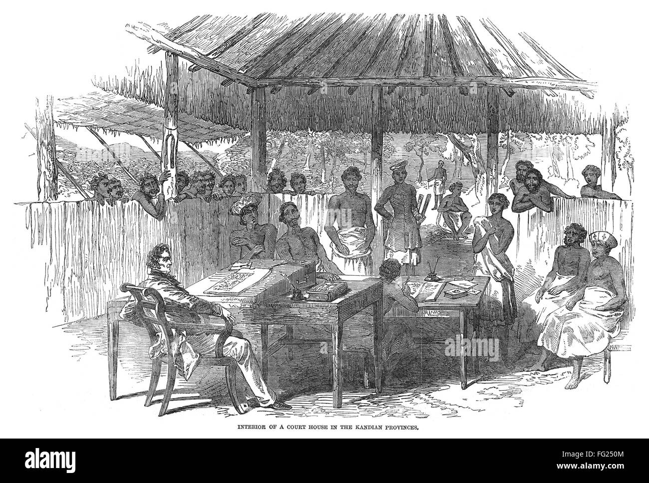 CEYLON: COURT HOUSE, 1850. /nInterior of a colonial British courthouse ...