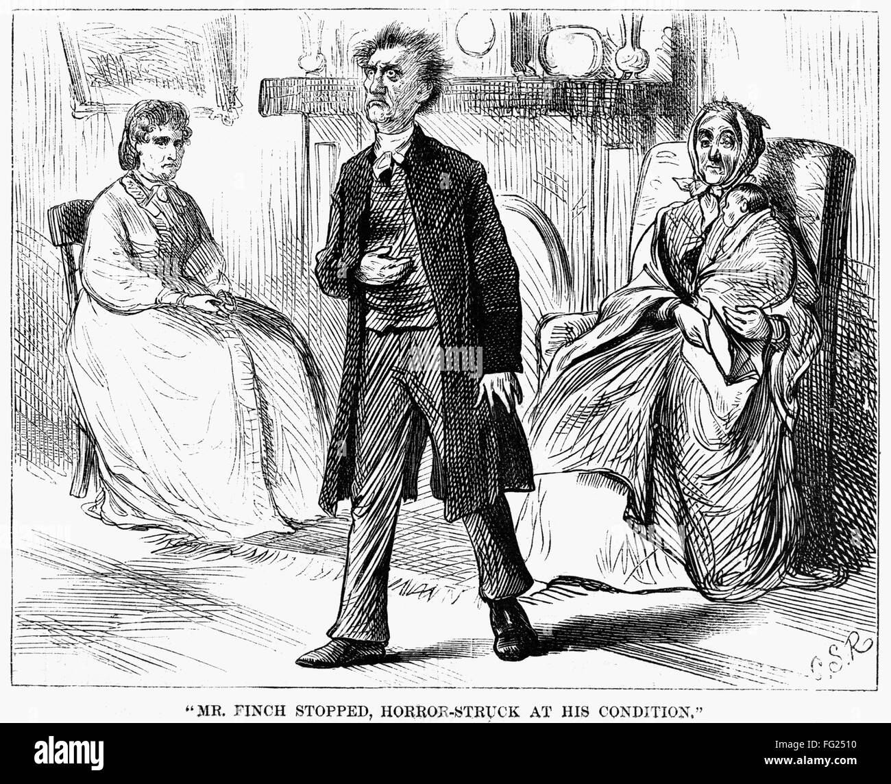 POOR MISS FINCH, 1871. /n'Mr. Finch stopped, horror-struck at his ...