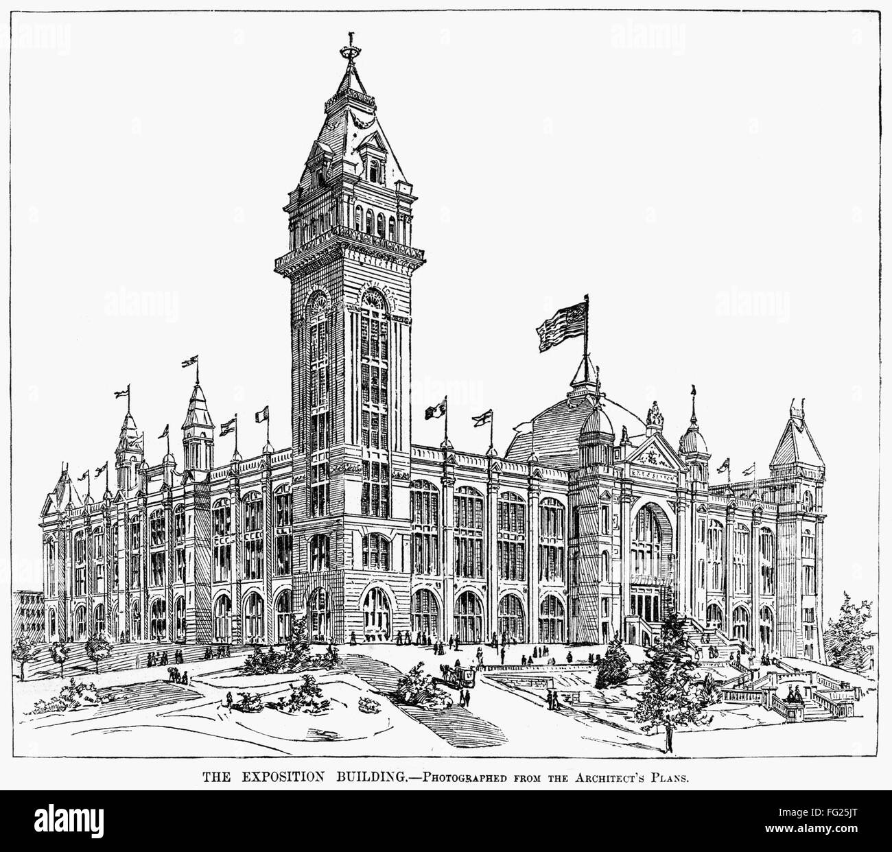 INDUSTRIAL EXPOSITION, 1886. /nMain building at the Industrial ...