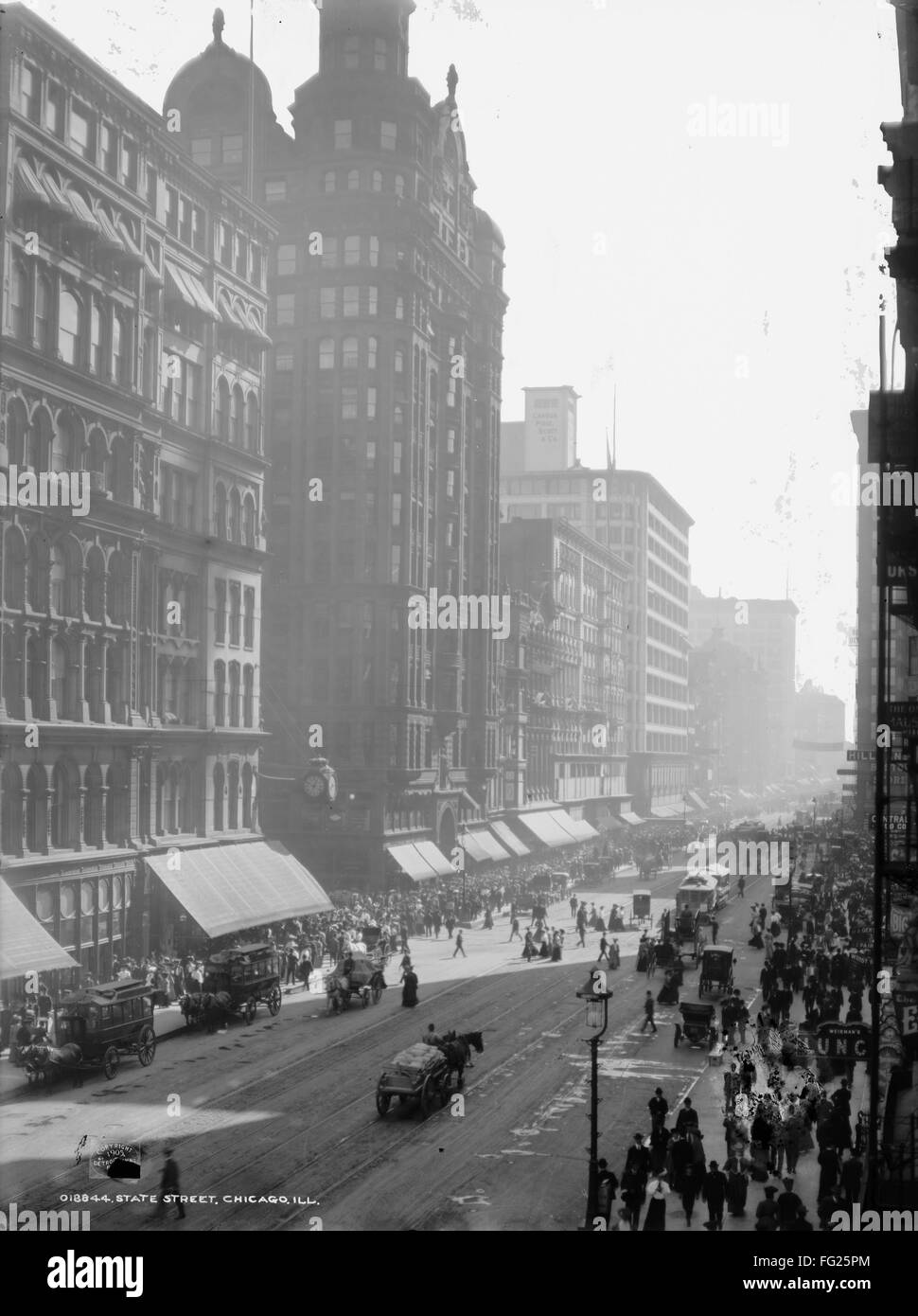 CHICAGO: STATE STREET, 1905. /nA view of Marshall Field & Company on ...