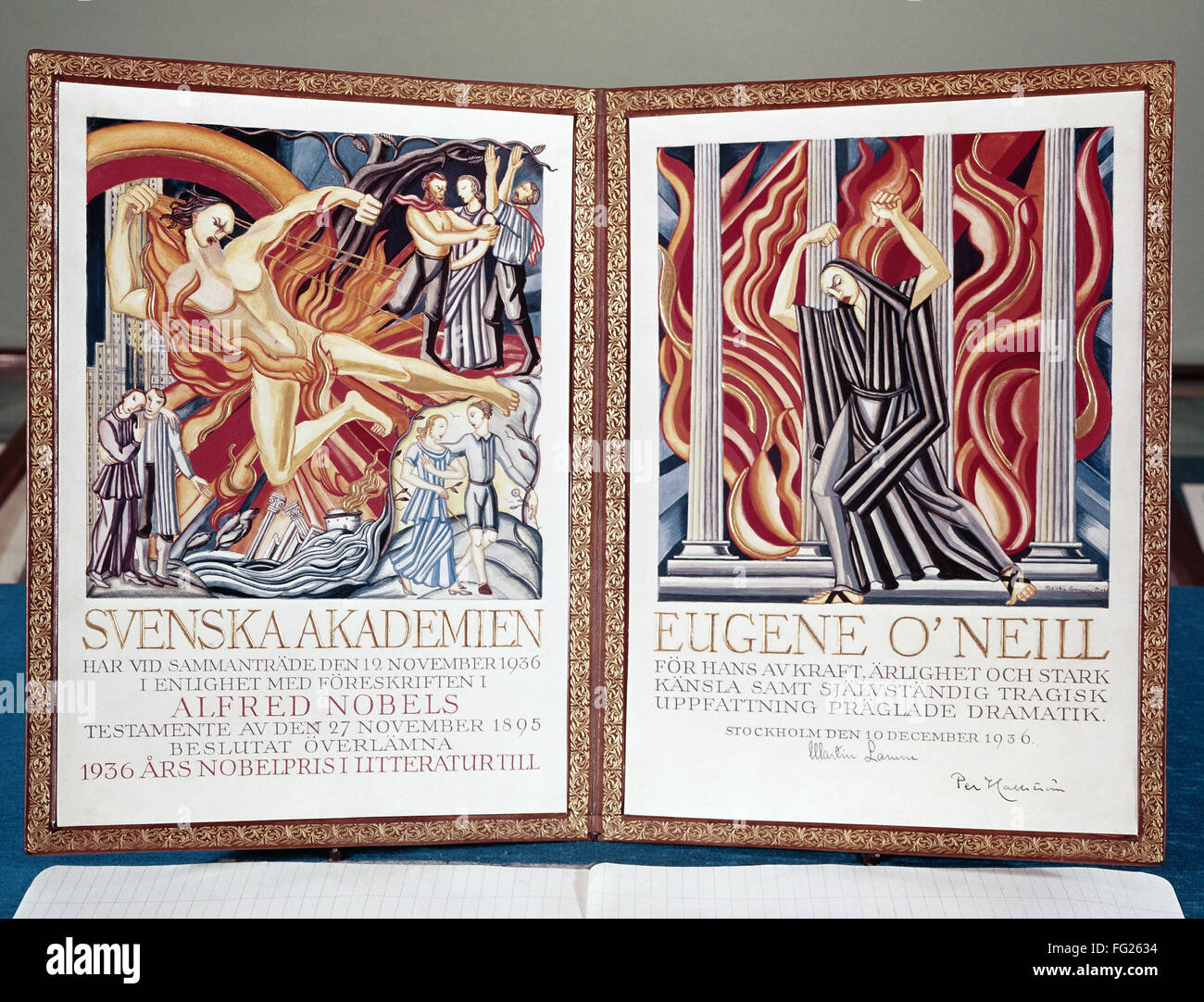 NOBEL PRIZE, 1936. /nThe Nobel Prize for Literature awarded to American playwright Eugene O ...