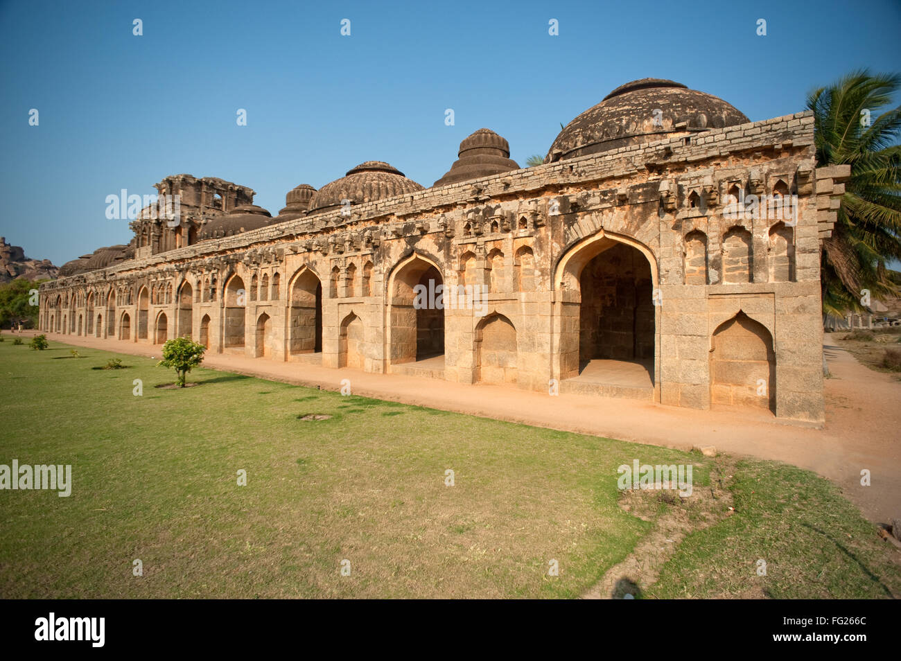 Elephant stables ; Hampi ; Karnataka ; India Stock Photo - Alamy