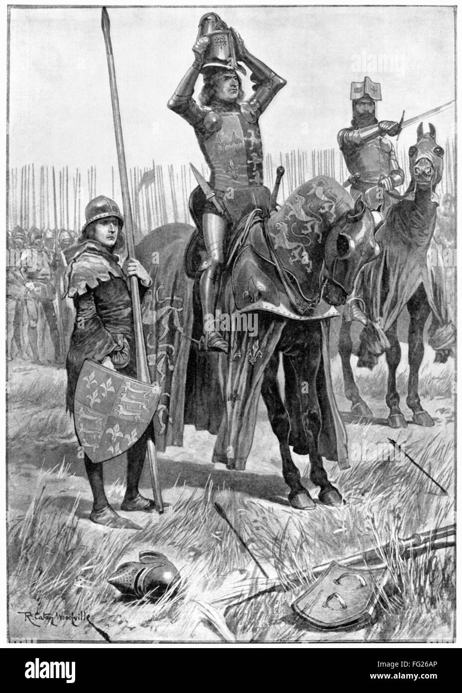 BATTLE OF POITIERS, 1356. /n''Sir, ride forward, the day is yours!'-Sir ...