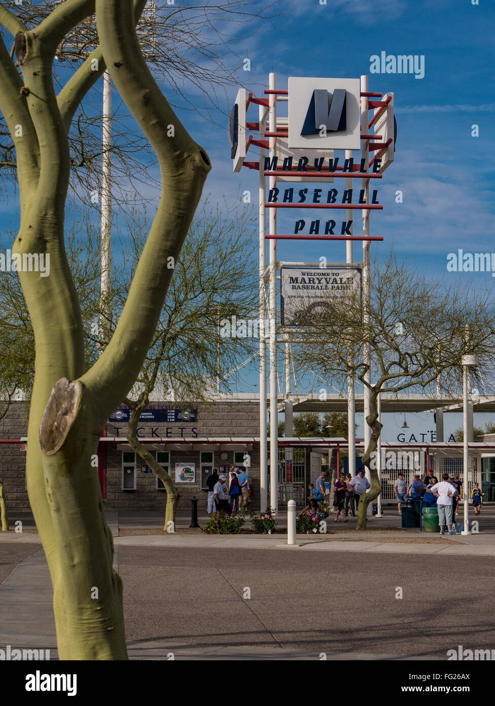 Entrance, Maryvale Baseball Park, spring training baseball, Phoenix ...