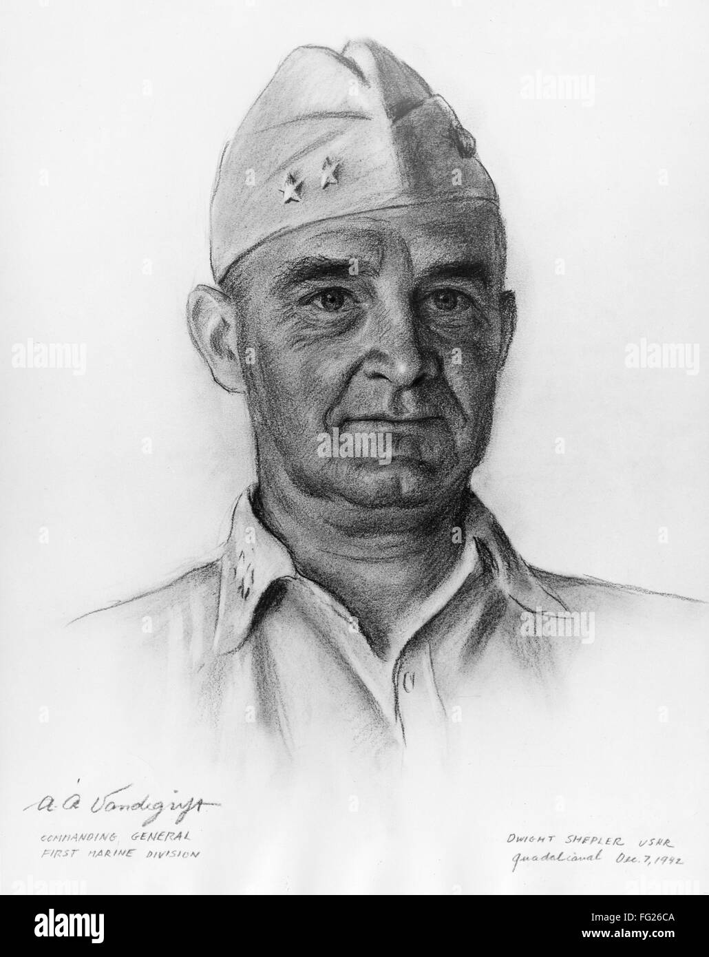 American marine corps general Black and White Stock Photos & Images - Alamy