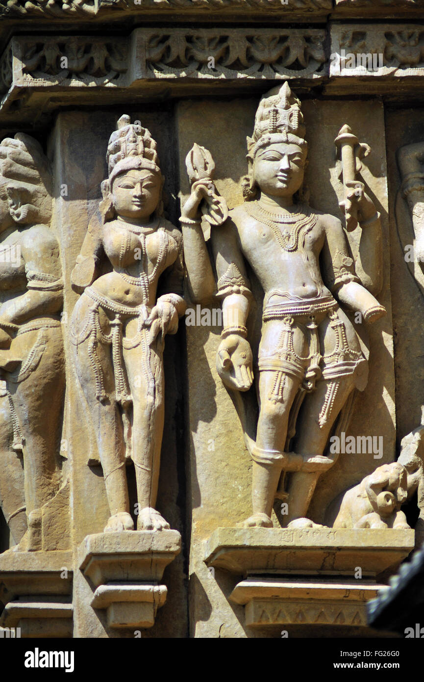 Indra with attendant deity on wall of vishvanath temple Khajuraho ...
