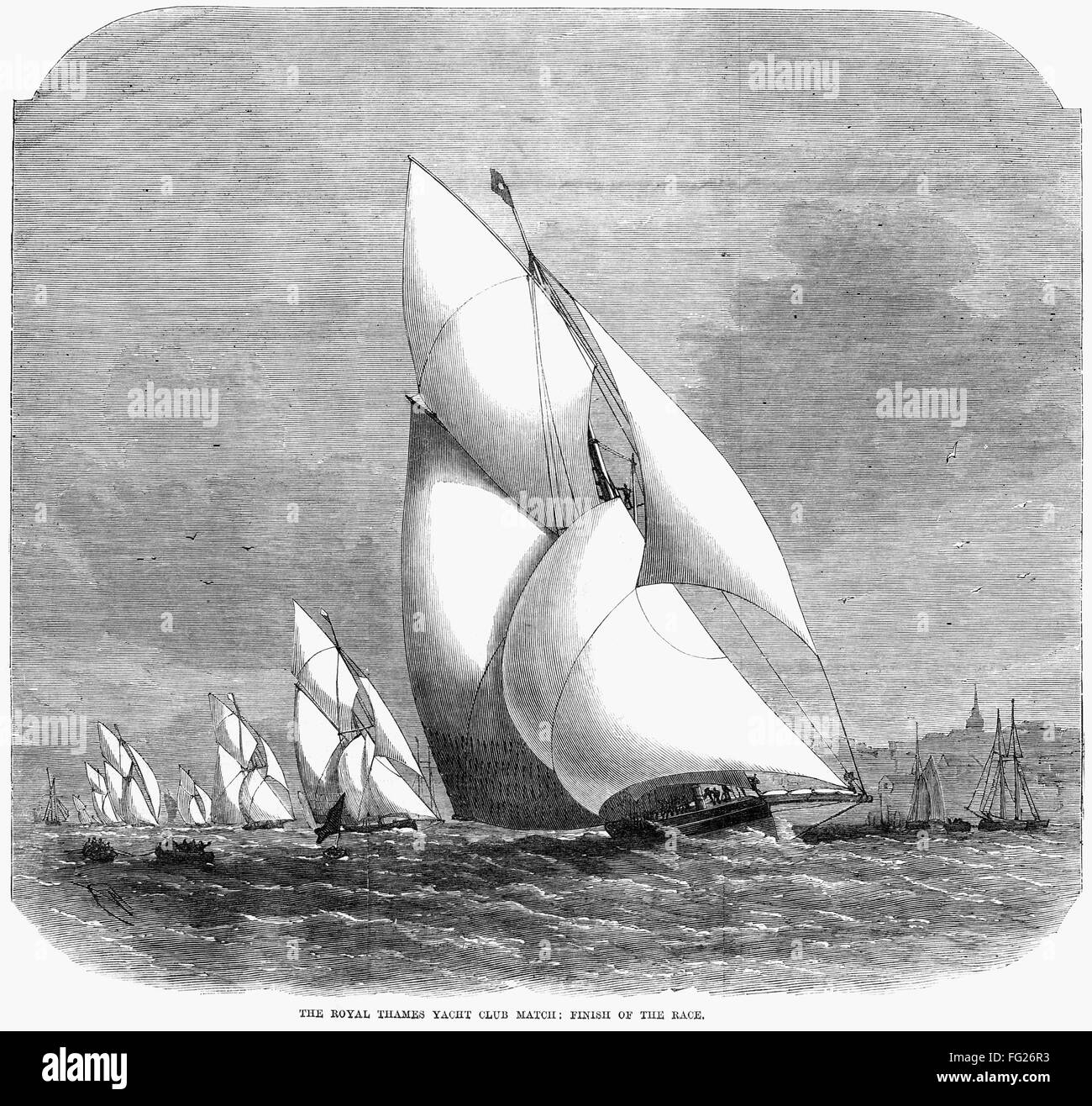 ENGLAND: YACHT RACE, 1869. /nThe finish of the Royal Thames Yacht Club ...