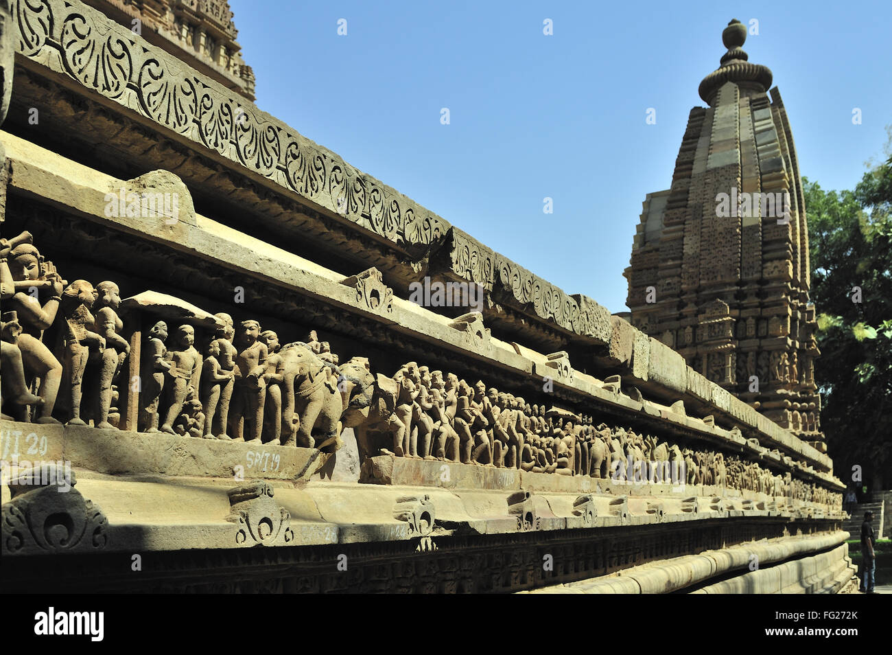 Khajuraho lakshmana temple plinth madhya pradesh india Stock Photo - Alamy