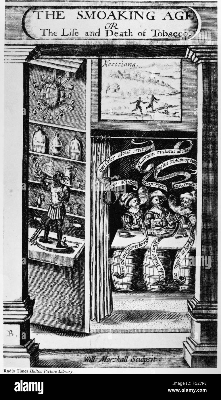 THE SMOAKING AGE, 1617. /nTitle page of 'The Smoaking Age or the Life ...
