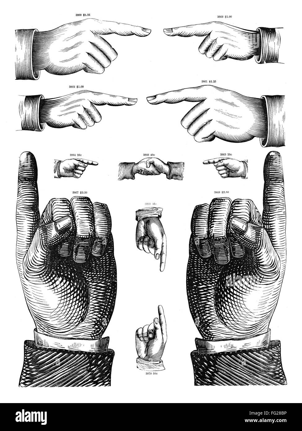 POINTING HANDS. /nTypefounder's cuts made by the United States Type ...