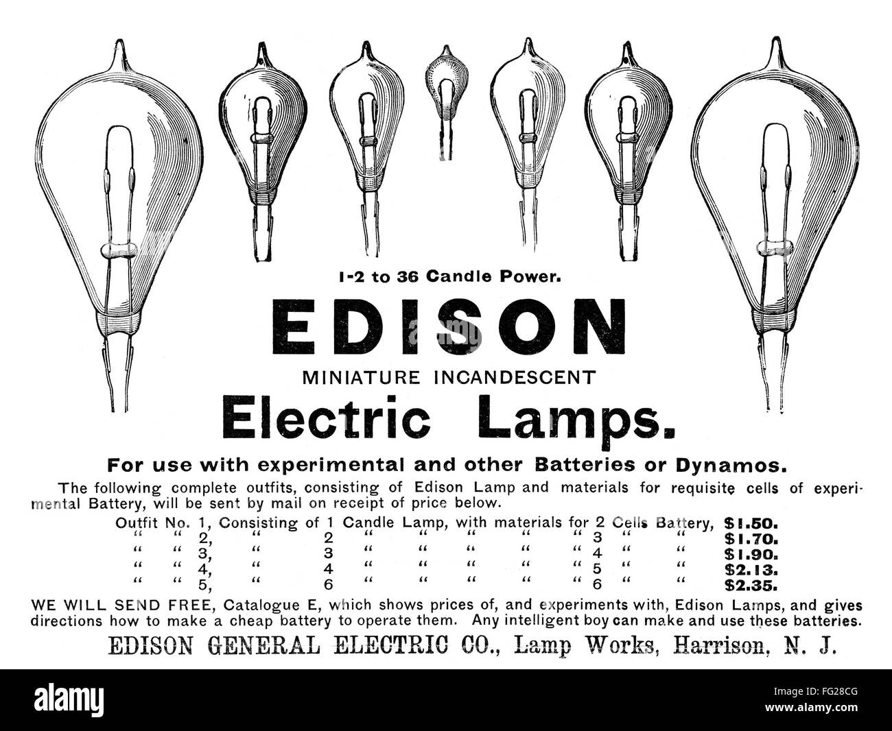 Edison lightbulb ad hi-res stock photography and images - Alamy