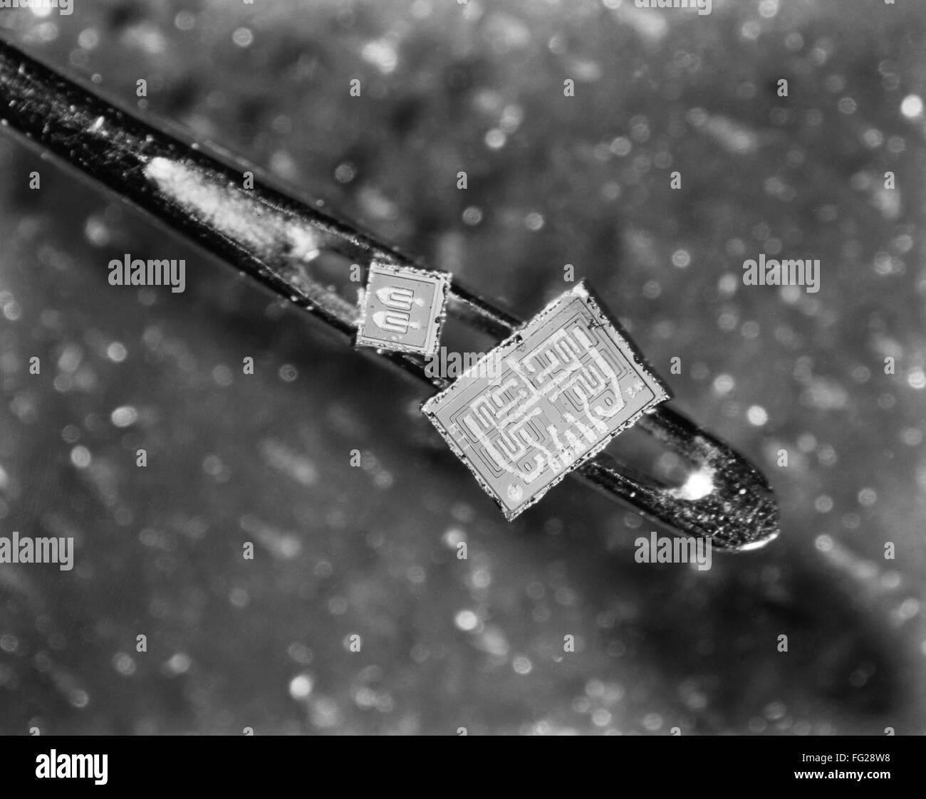 TELEPHONE TRANSISTOR. /nMagnified view of a telephone transistor ...