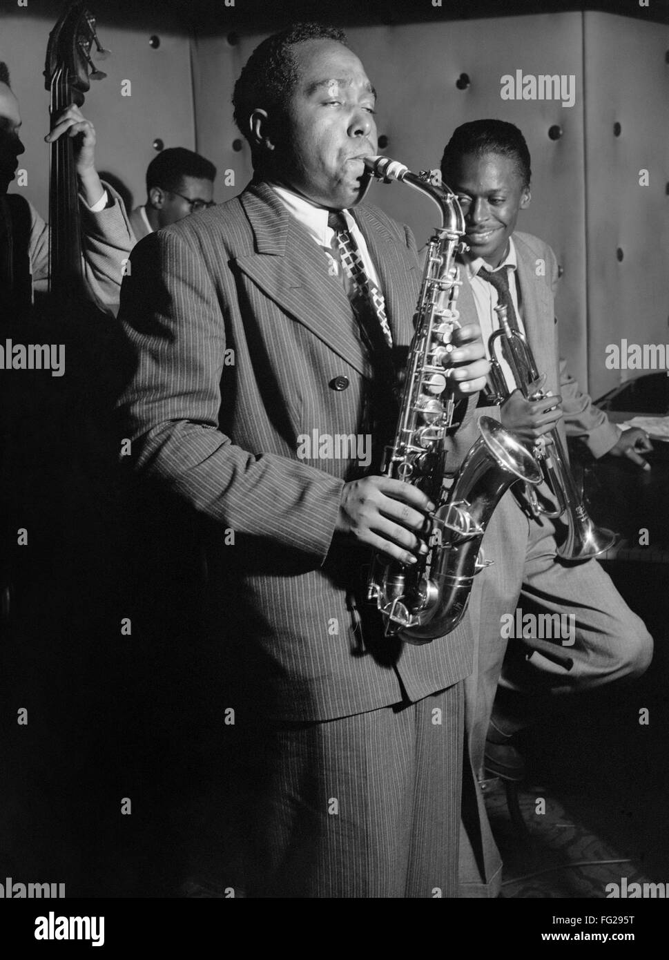 CHARLIE PARKER (1920-1955)./nAmerican jazz musician. Performing with ...