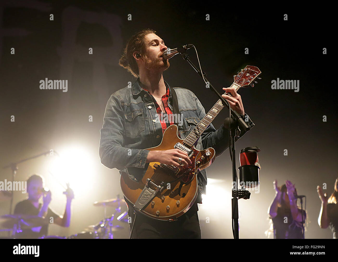 Hozier Performing at Manchester O2 Apollo Featuring: Hozier, Andrew ...