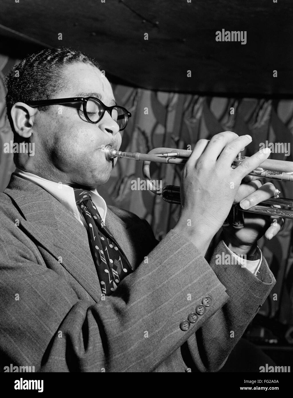 DIZZY GILLESPIE (1917-1993). /nAmerican jazz musician. Performing at ...