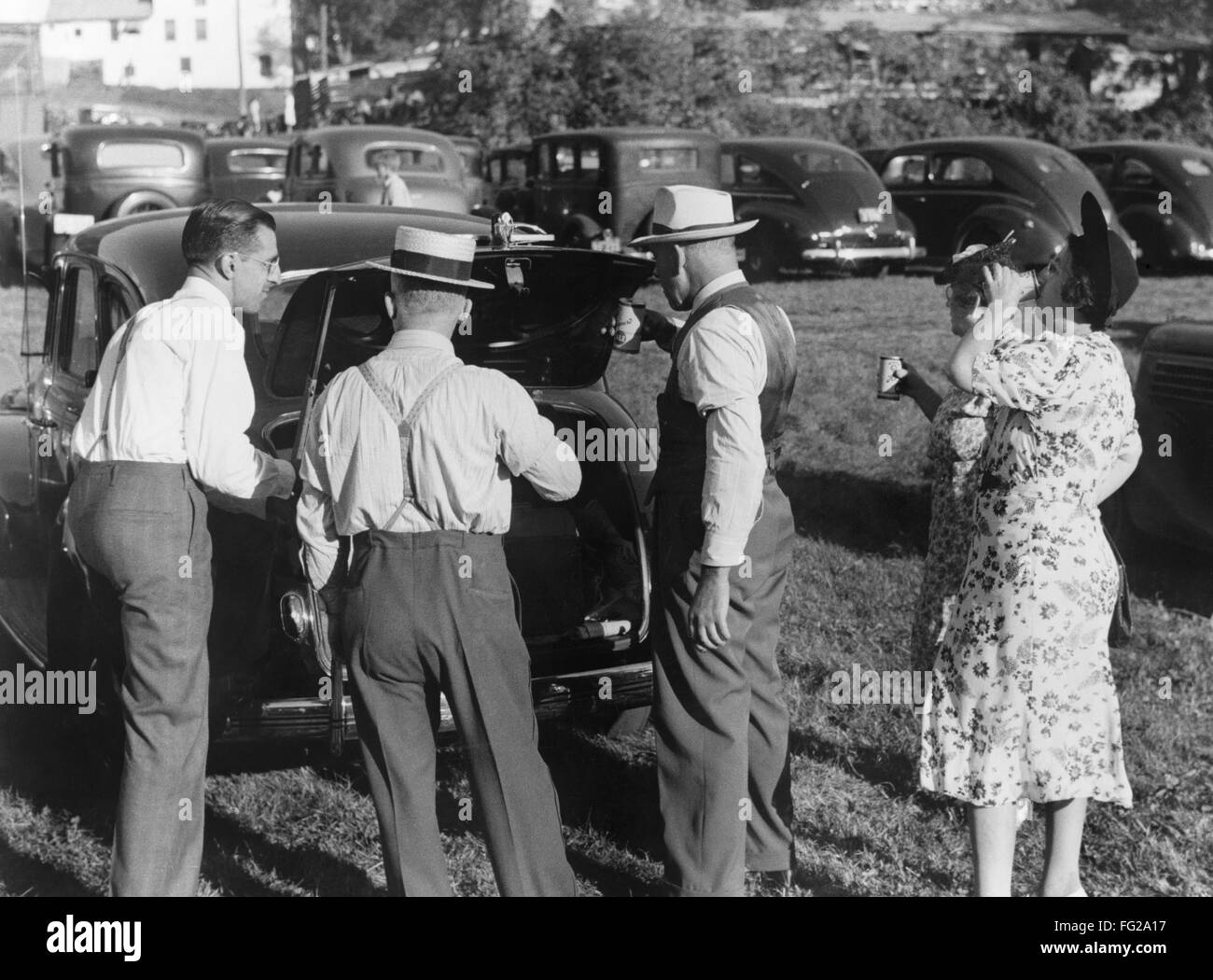 VERMONT: FAIR, 1941. /nMen and women drinking beer at the 'World's Fair' in Tunbridge, Vermont ...