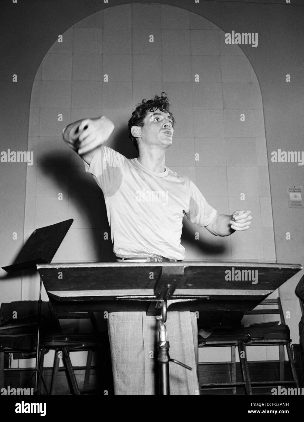 LEONARD BERNSTEIN/n(1918-1990). American composer and conductor. At ...