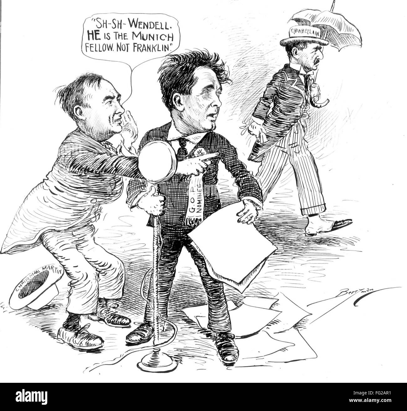 CARTOON: WILLKIE, 1940. /nPolitical cartoon showing Representative ...