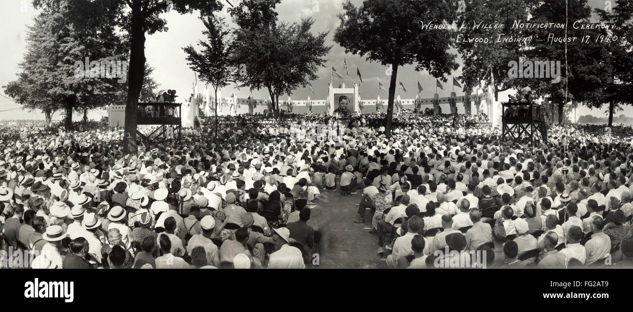 WILLKIE CAMPAIGN, 1940. /nThe nomination ceremony for Wendell L ...