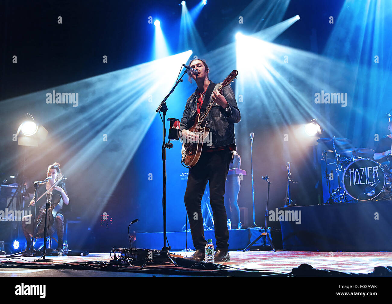 Hozier Performing at Manchester O2 Apollo Featuring: Hozier, Andrew ...