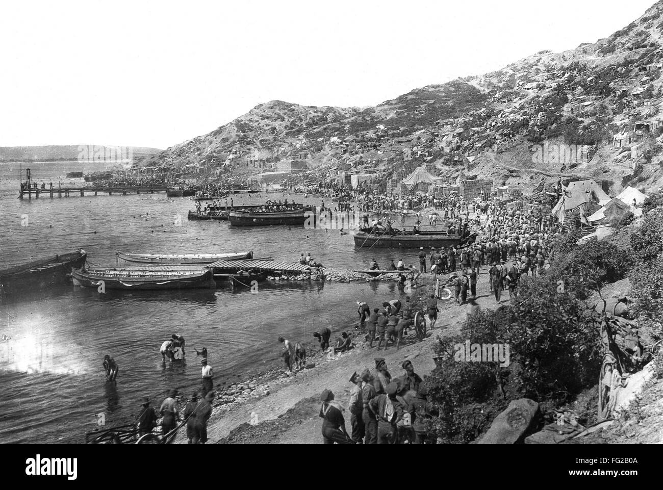 WORLD WAR I: GALLIPOLI. /nAllied troops landing at Anzac Beach in the ...