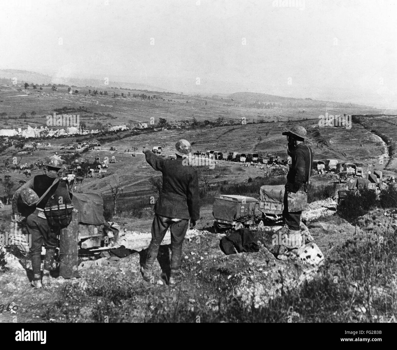 WORLD WAR I: TRANSPORT. /nU.S. Army soldiers surveying the ...