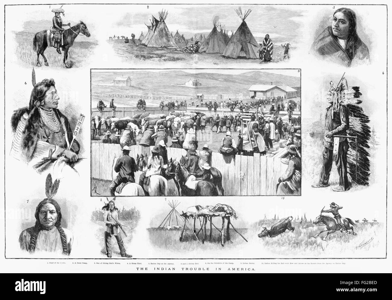 NATIVE AMERICANS, 1890. /nScenes of daily life among Native Americans ...