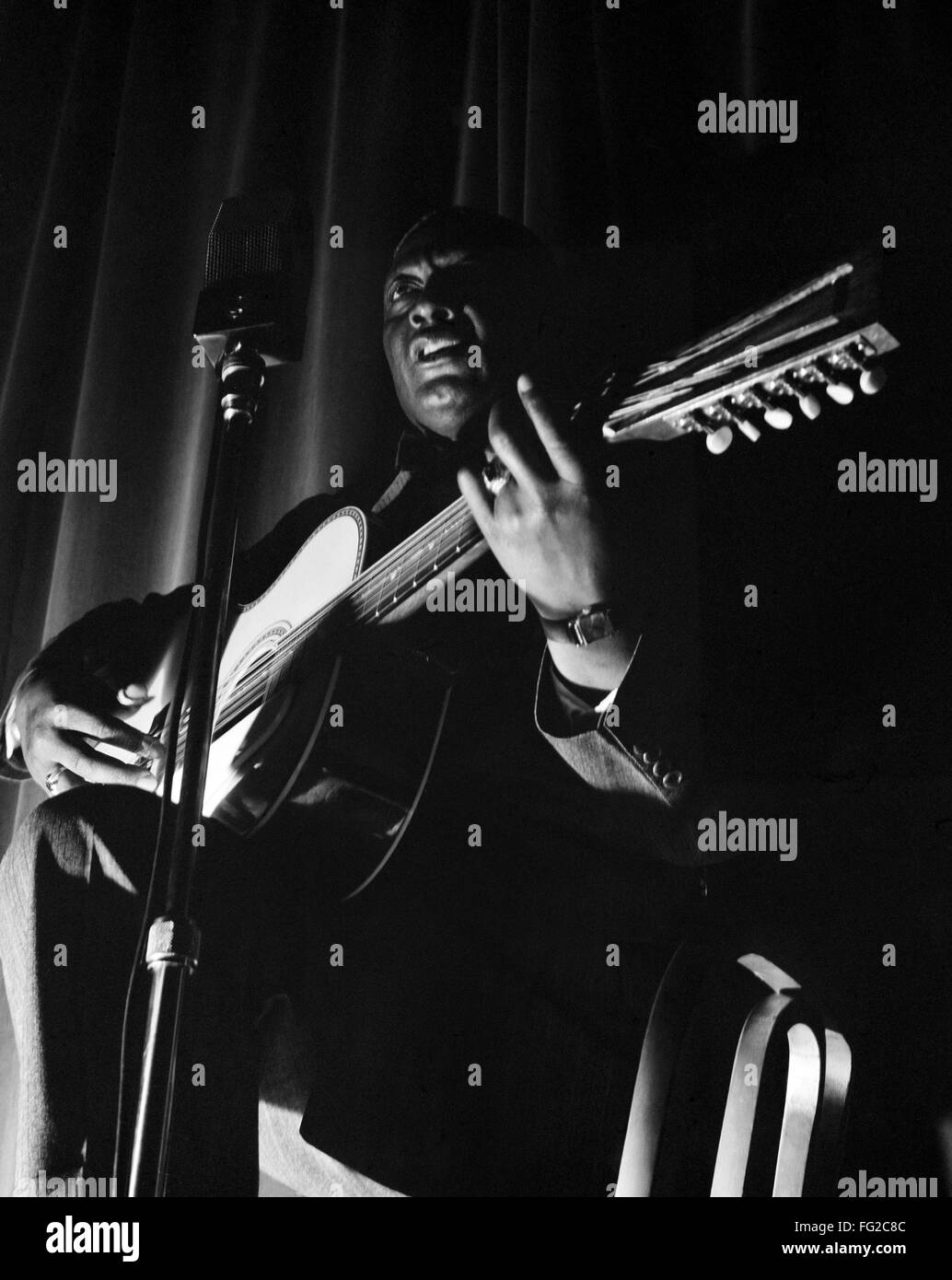HUDDIE LEDBETTER /n(1889-1949). Known as 'Lead Belly'. American folk ...