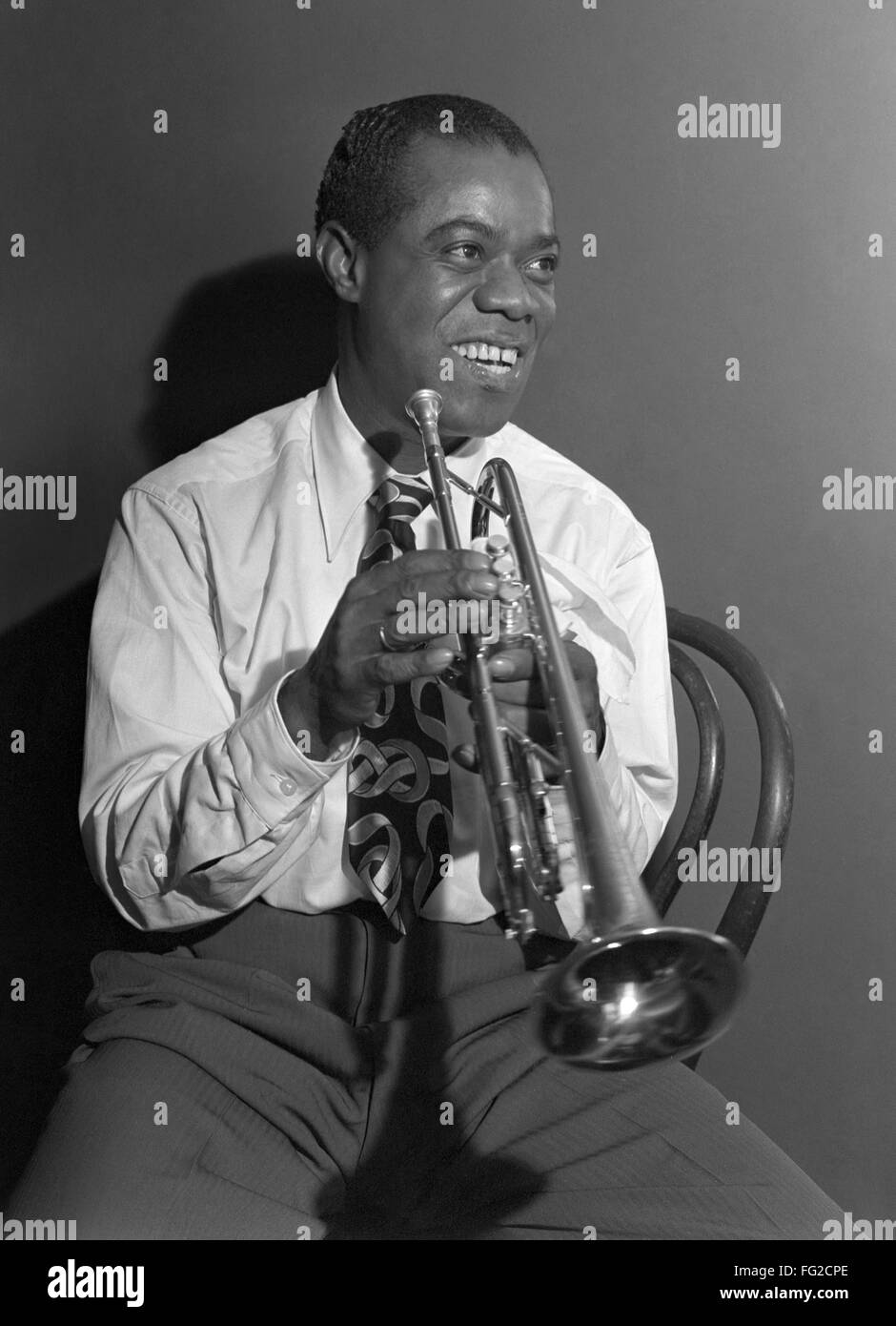 LOUIS ARMSTRONG (1900-1971). /nAmerican jazz musician. At the Aquarium ...