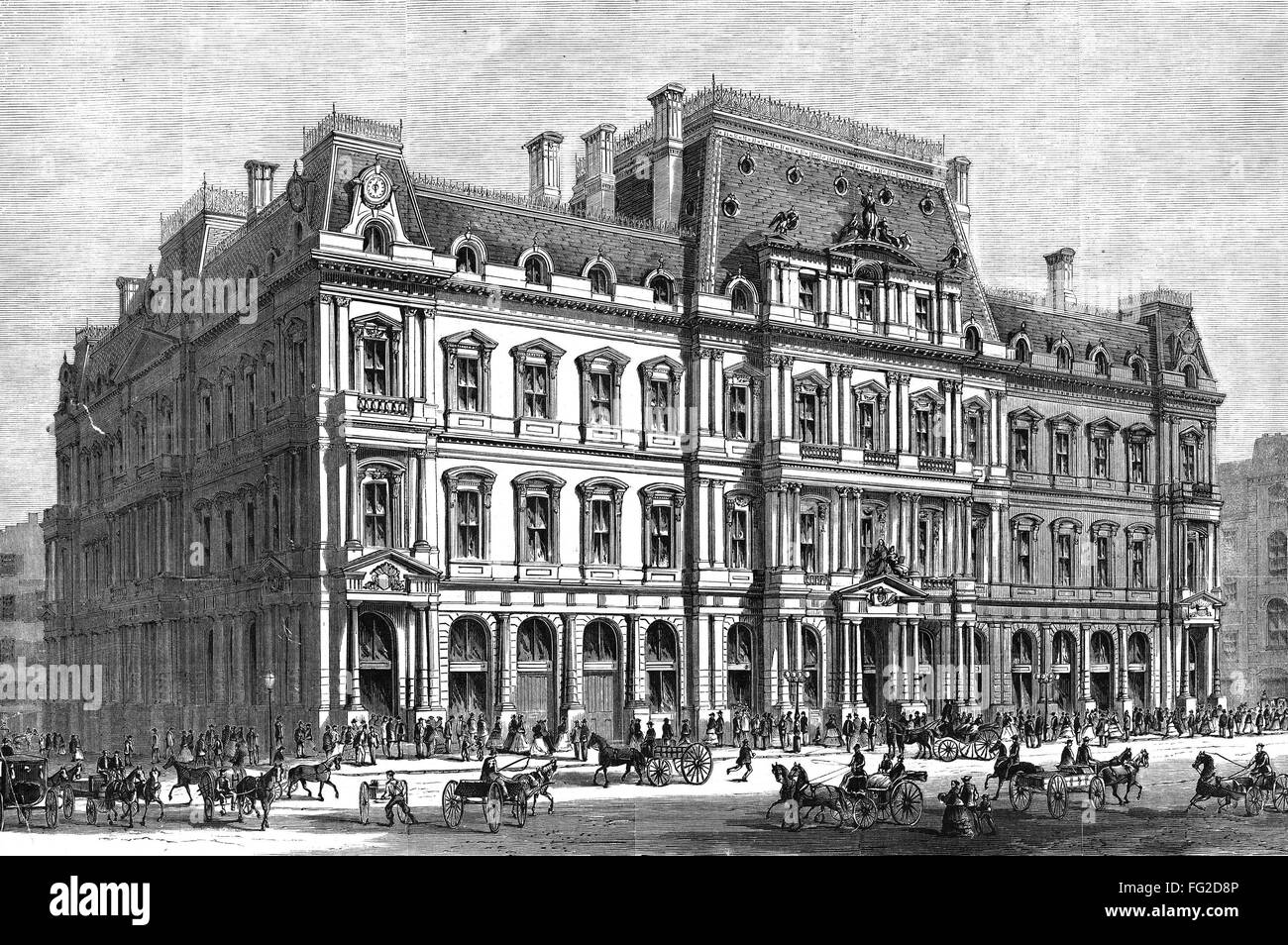 BOSTON: POST OFFICE, 1870. /nThe Post Office and Sub-Treasury building ...