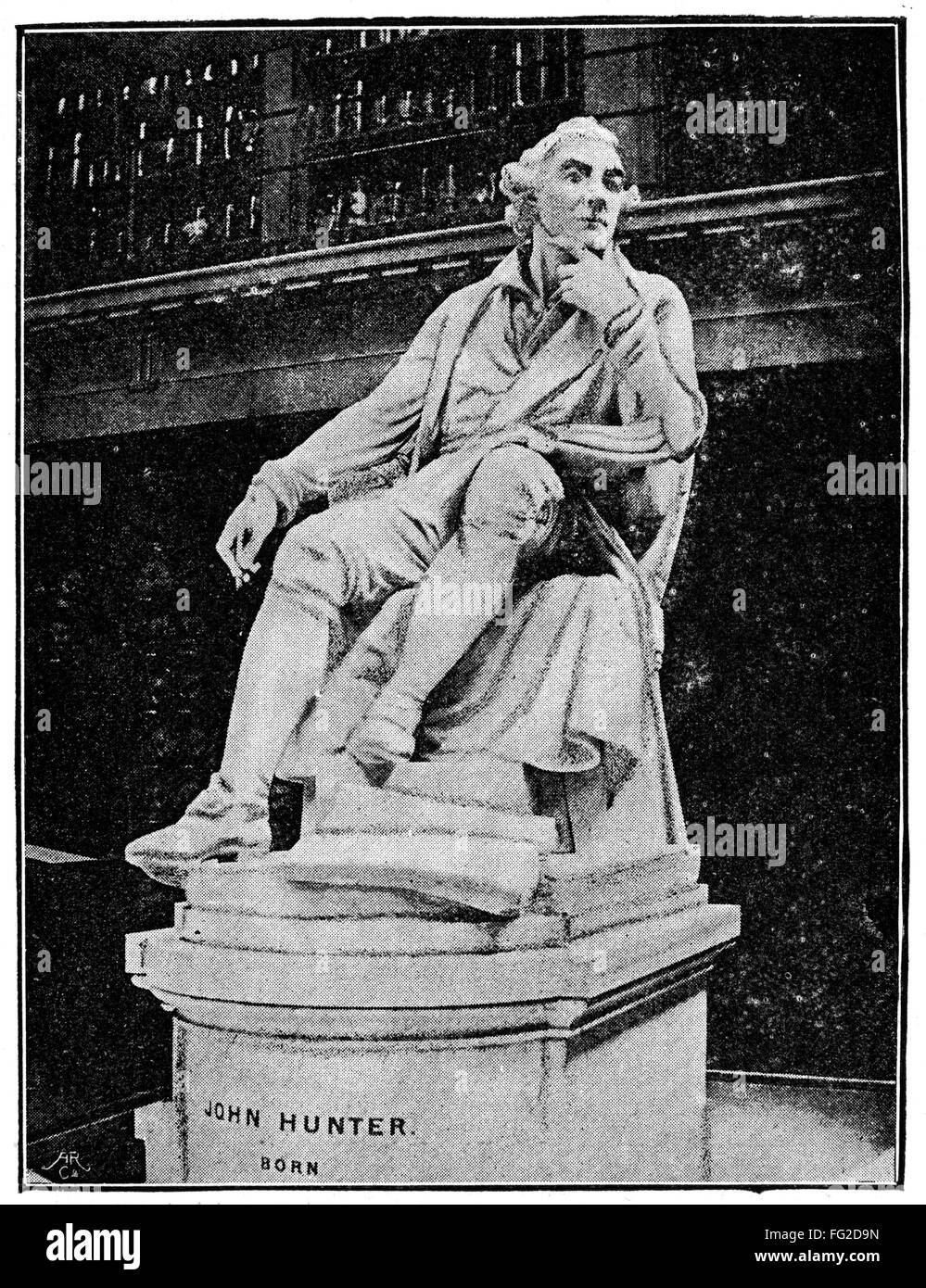 JOHN HUNTER (1728-1793). /nScottish surgeon and anatomist. Statue of ...