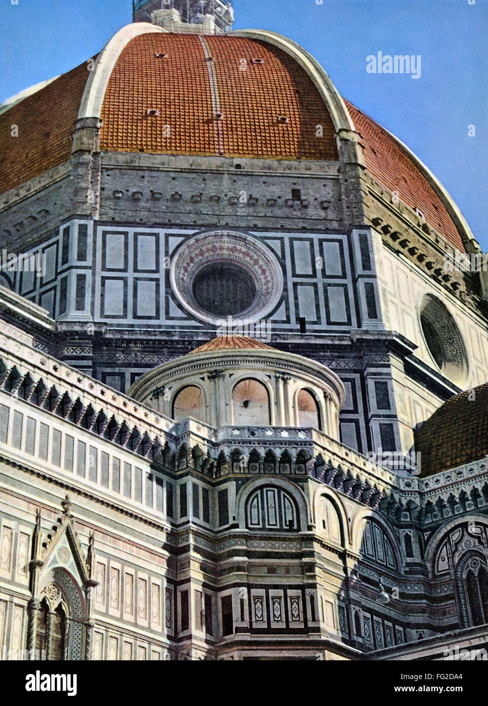 FLORENCE: CATHEDRAL. /nExterior detail of the Santa Maria del Fiore ...