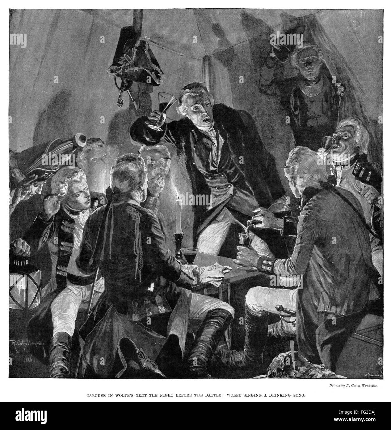 JAMES WOLFE (1727-1759). /nBritish army officer. Wolfe singing a ...