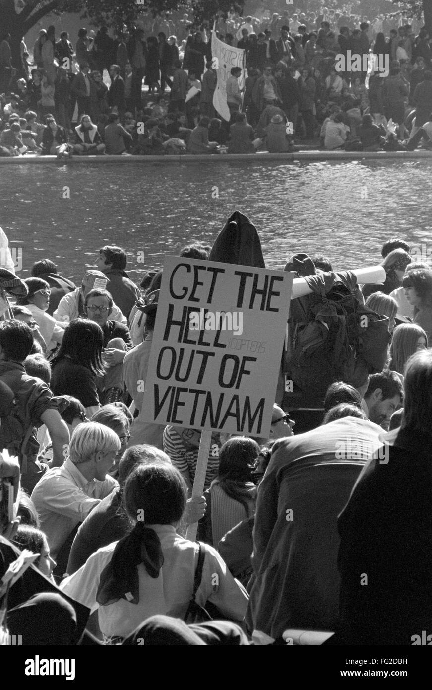 VIETNAM WAR PROTEST, 1967. /nVietnam war protestors at the March on the ...