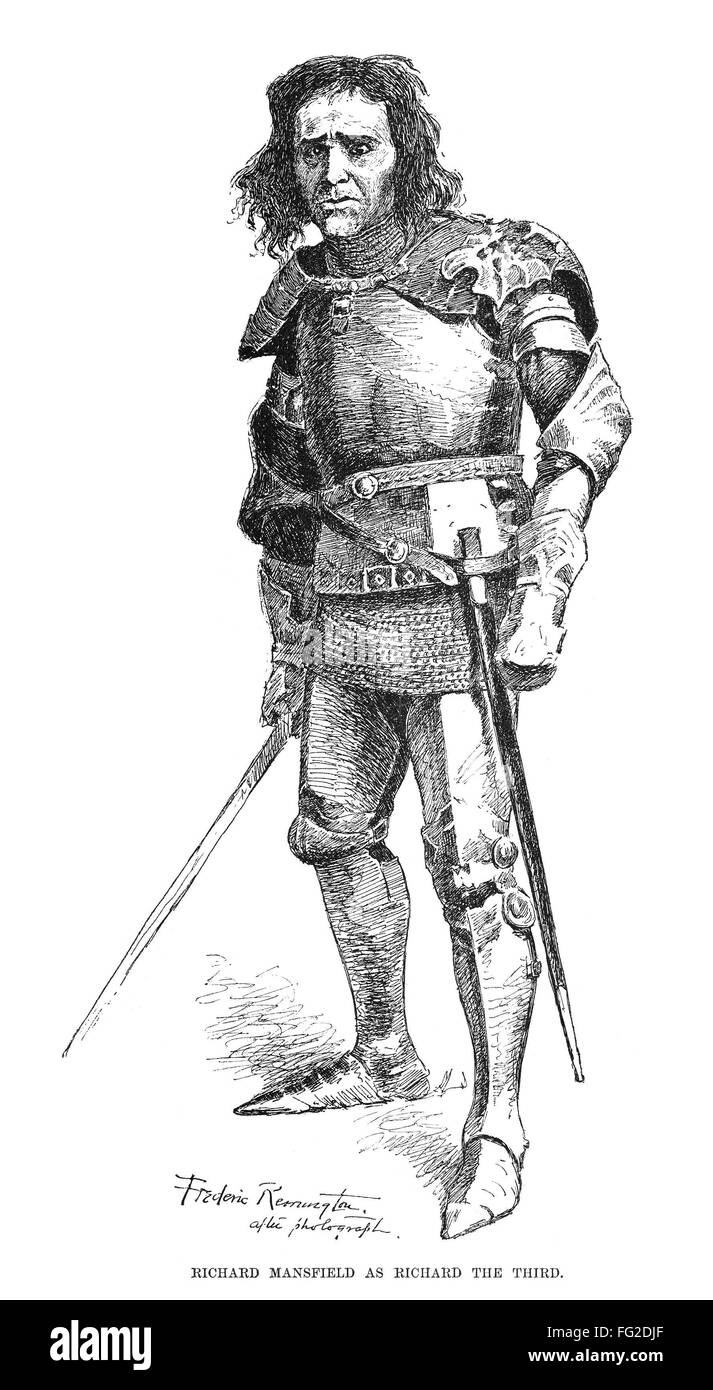 RICHARD MANSFIELD /n(1857-1907). British actor. As Richard the Third ...