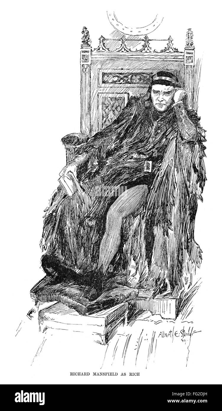 RICHARD MANSFIELD /n(1857-1907). British actor. As Richard the Third ...