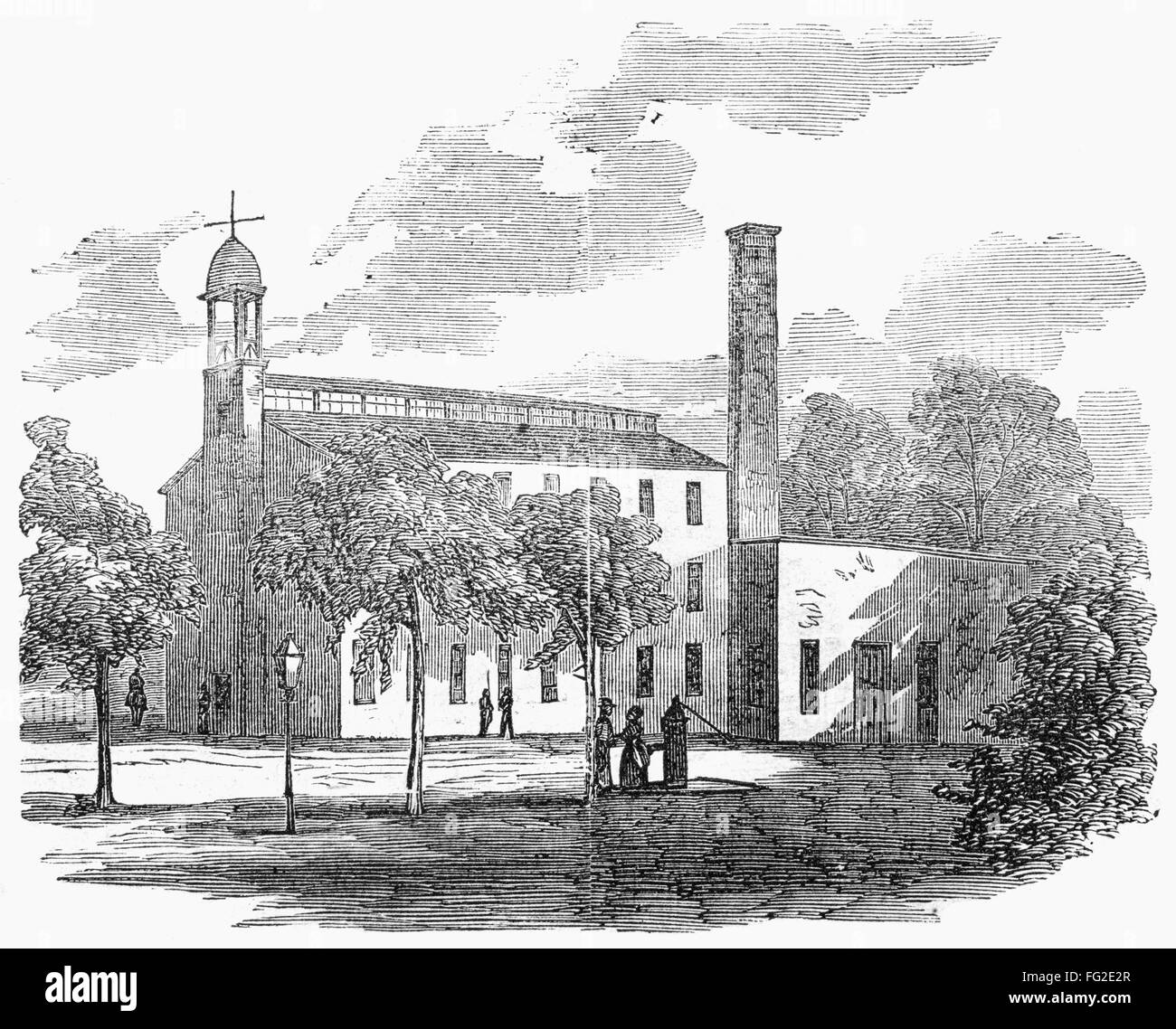 CIVIL WAR: PRISON, 1862. /nThe Confederate prisoner-of-war camp at ...