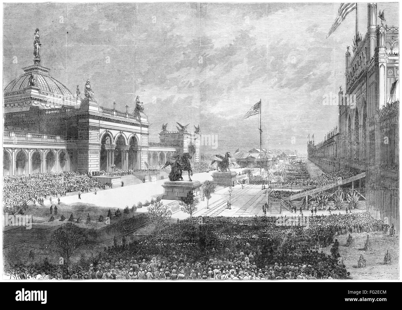 CENTENNIAL FAIR, 1876. /nOpening ceremonies at the Centennial Fair in ...