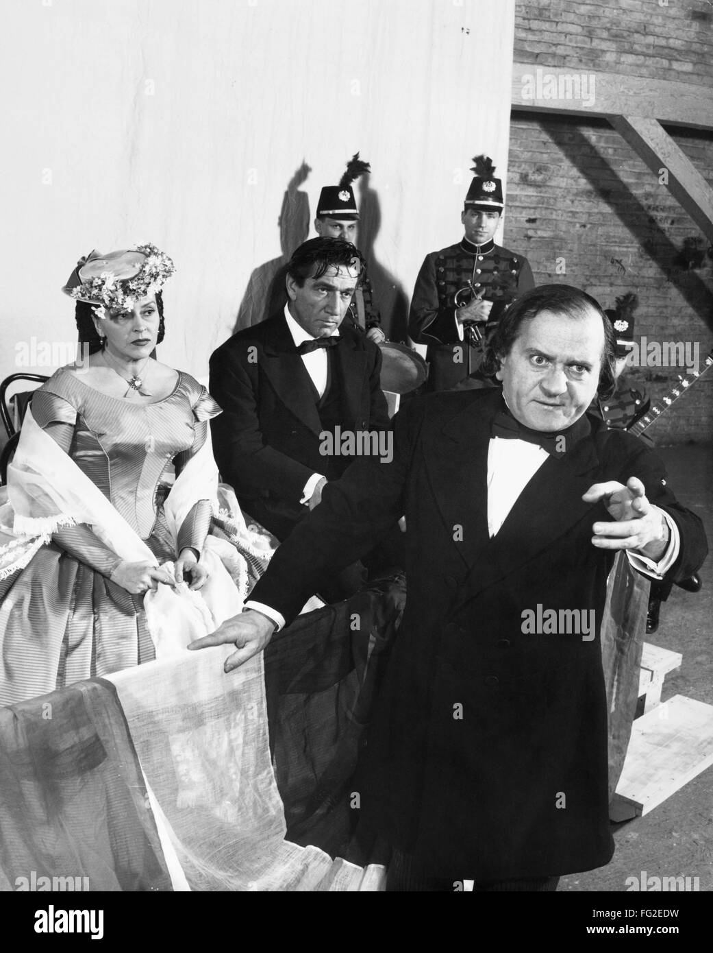 THEATER: THE RIVALRY, 1959. /nNancy Kelly, Richard Boone (as Abraham ...