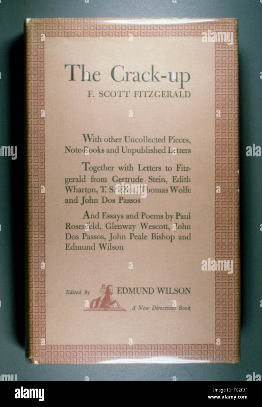 FITZGERALD: THE CRACK-UP. /nFirst edition of 'The Crack-Up,' by F ...