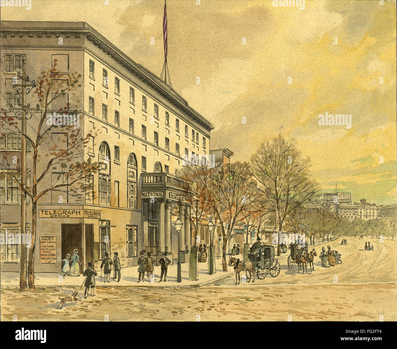 WASHINGTON, D.C., 1860. /nScene on Pennsylvania Avenue in Washington, D ...