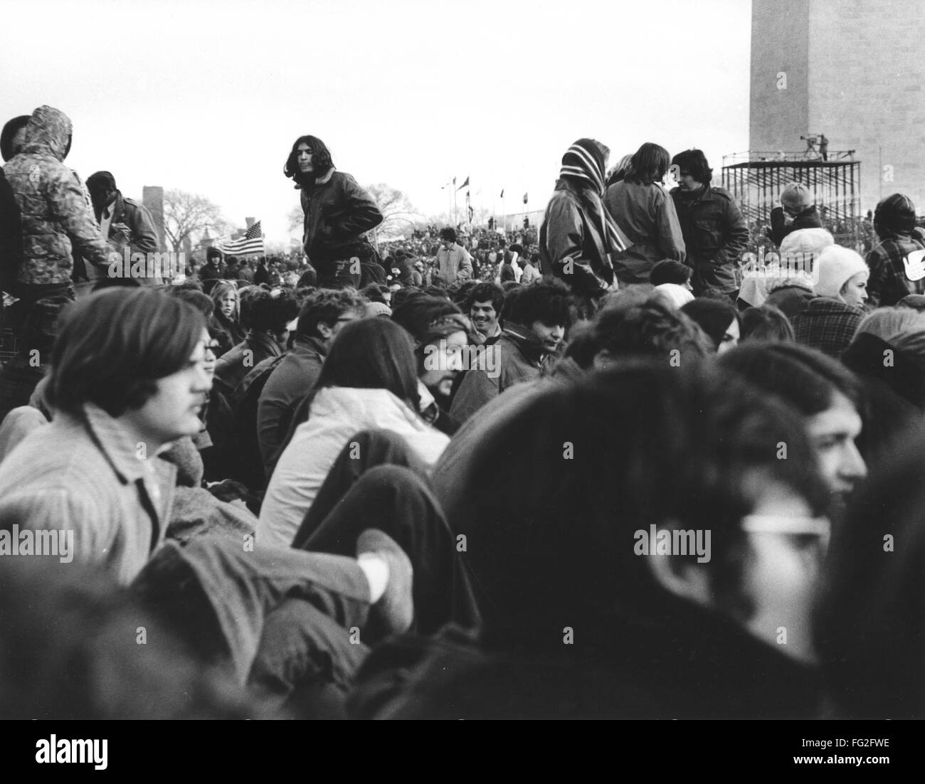 ANTI-WAR PROTEST, 1969. /nSome 600,000 people gather on the Mall in ...